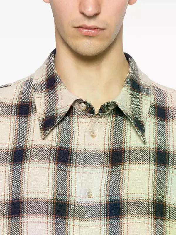 Séfr Wes Check-print Shirt - Neutrals