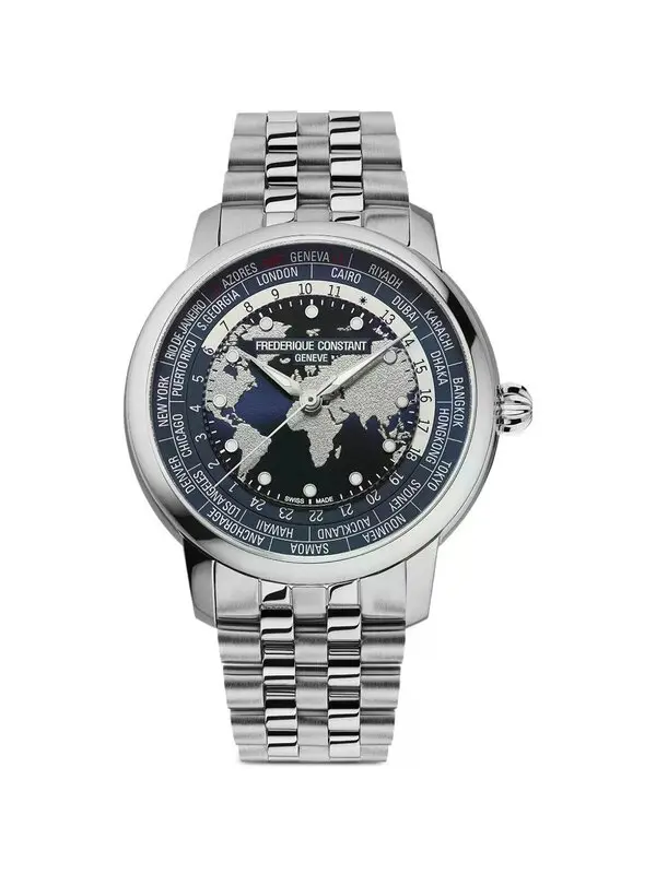 FREDERIQUE CONSTANT Classic Worldtimer Manufacture 40mm Watch - Blue