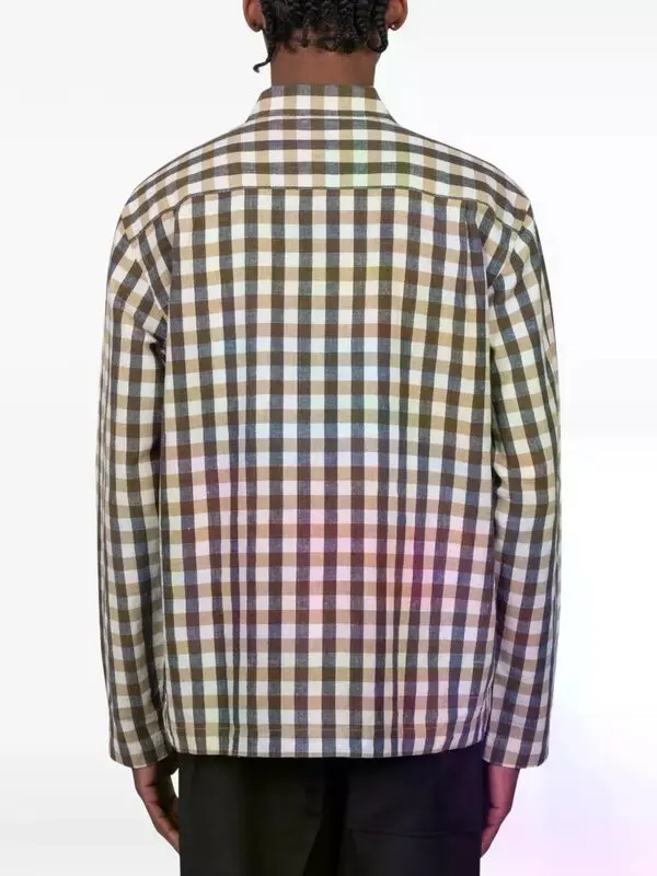 Universal Works Check-pattern Zip-up Shirt - Neutrals