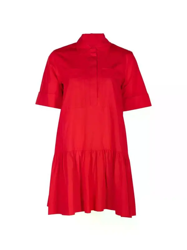 Simkhai Crissy Ruffled Mini Dress - Red