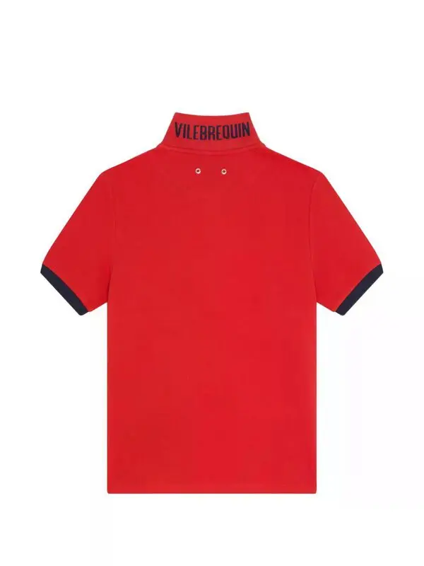 Vilebrequin Contrast-trim Polo-collar T-shirt - Red
