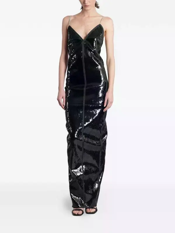 Rick Owens Sequin-embellished Cotton Maxi Gown