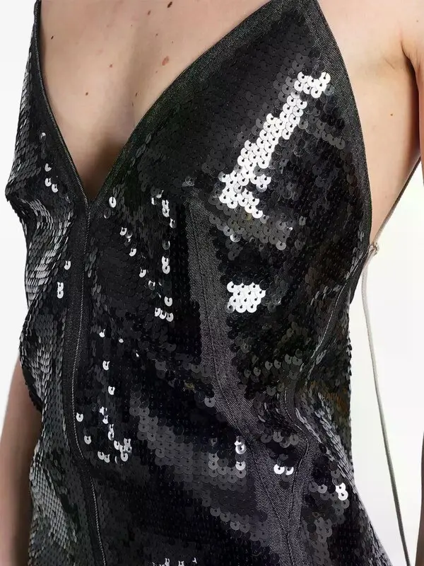 Rick Owens Sequin-embellished Cotton Maxi Gown