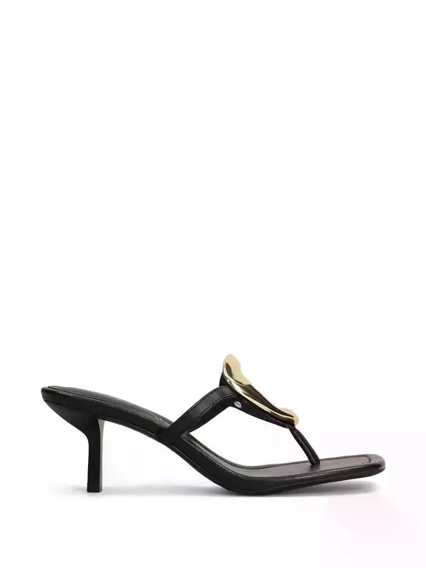 AREZZO Sculptural Plaque Thong Sandals