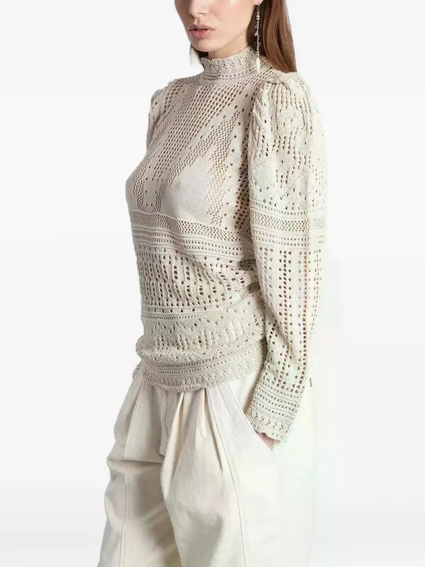Isabel Marant Étoile Dahara Pointelle-knit Sweater - Neutrals