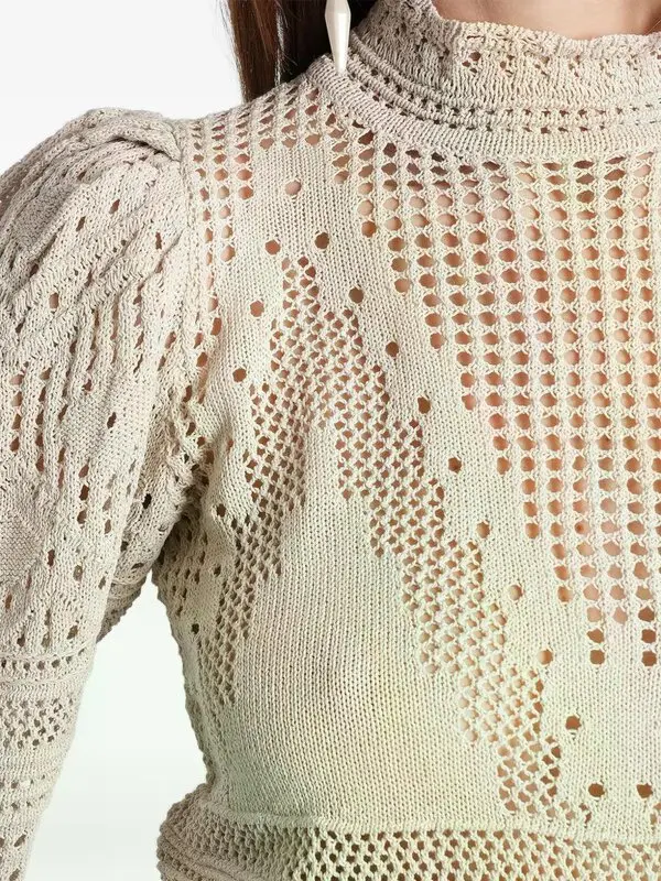 Isabel Marant Étoile Dahara Pointelle-knit Sweater - Neutrals