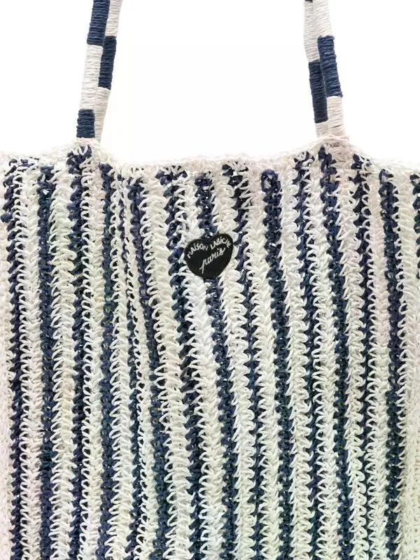 Maison Labiche Morard Stripe-pattern Raffia Tote Bag