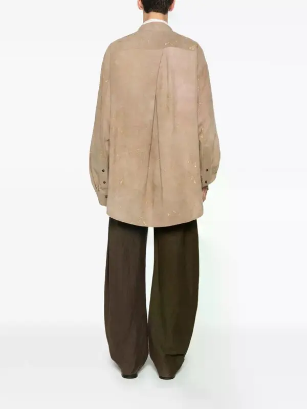 ZIGGY CHEN Paint-splatter Chest-pocket Shirt