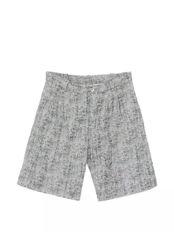 KANG Pleated Distressed Shorts