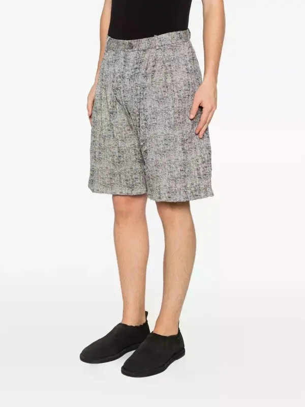 KANG Pleated Distressed Shorts