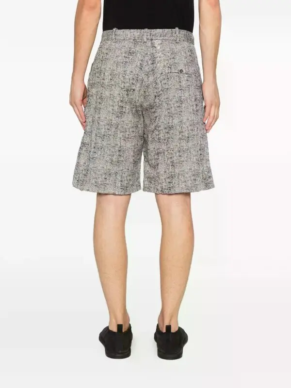 KANG Pleated Distressed Shorts