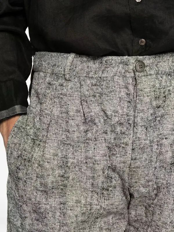 KANG Pleated Distressed Shorts