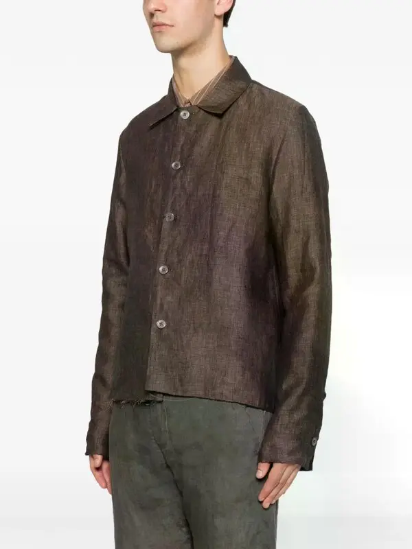 KANG Raw-cut Spread-collar Shirt