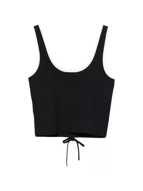 Karl Lagerfeld Contrast-trim Drawstring-hem Top