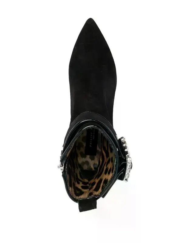 Philipp Plein Crystal-embellished Ankle Boots