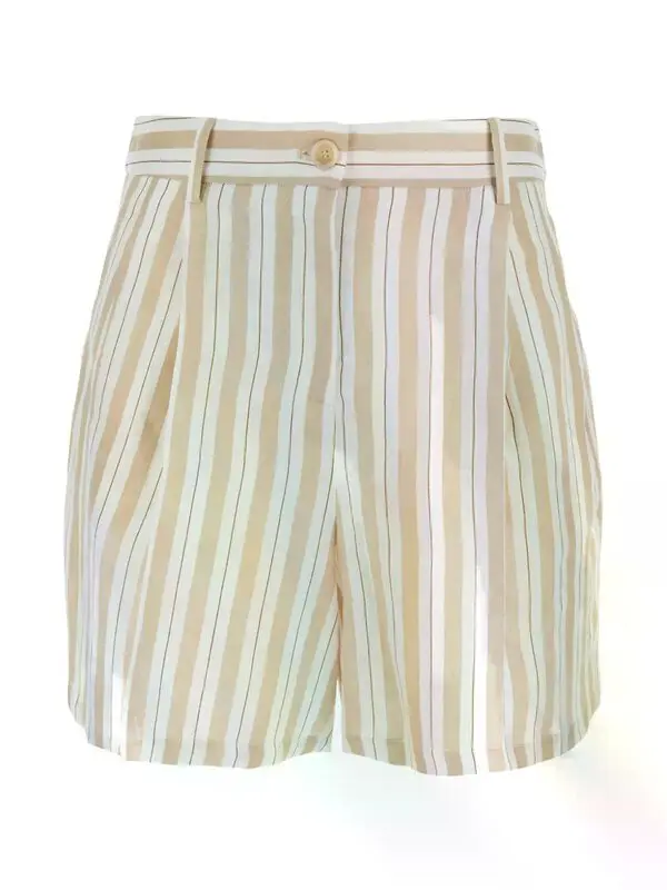 SEMICOUTURE Striped Pleated Shorts