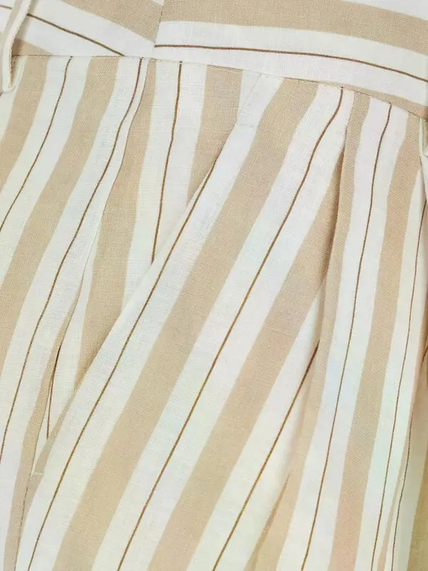 SEMICOUTURE Striped Pleated Shorts