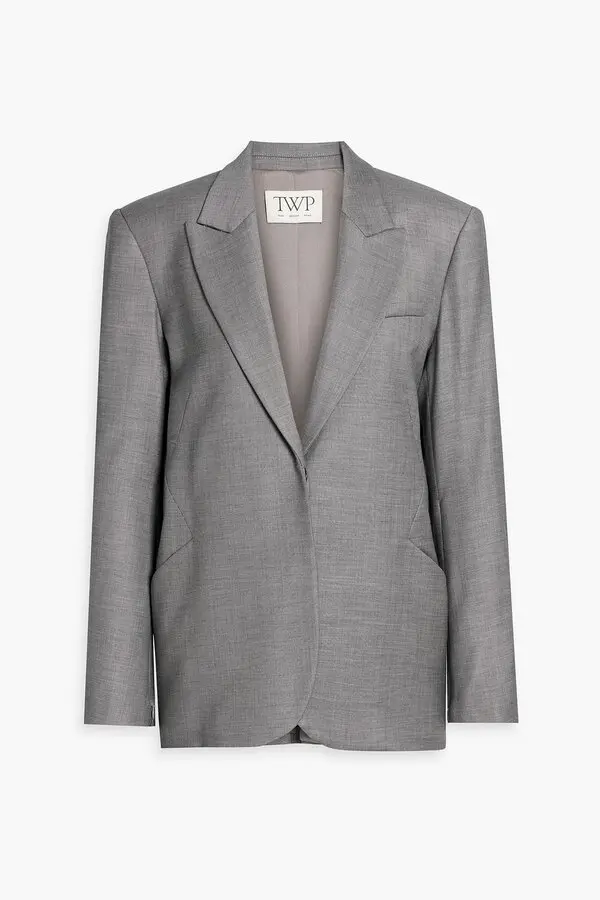 TWP Perfect Boyfriend Wool-blend Crepe Blazer