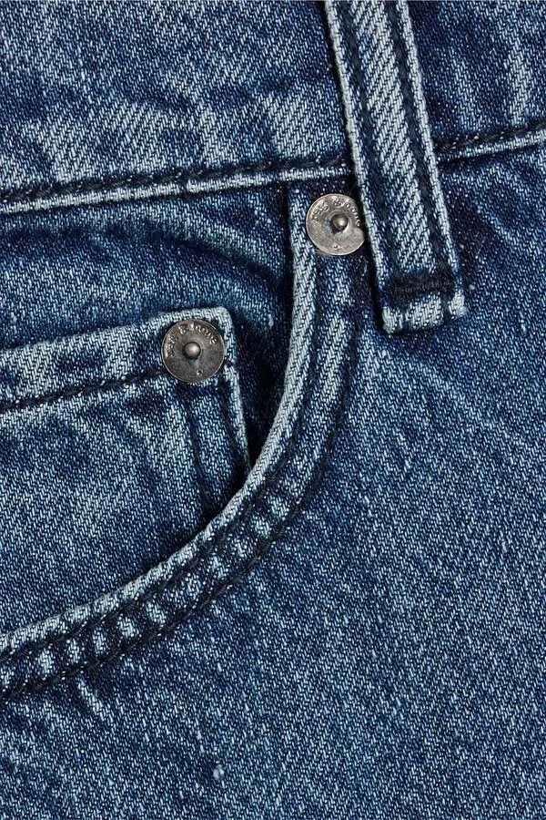 Rag & Bone Shea High-rise Straight-leg Jeans - Mid Denim