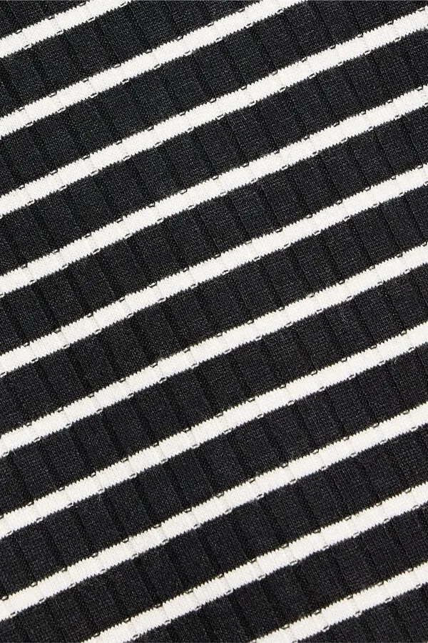 Rag & Bone Striped Ribbed-knit Turtleneck Top