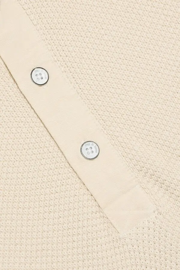 Rag & Bone Dexter Cotton-piqué Henley Sweater