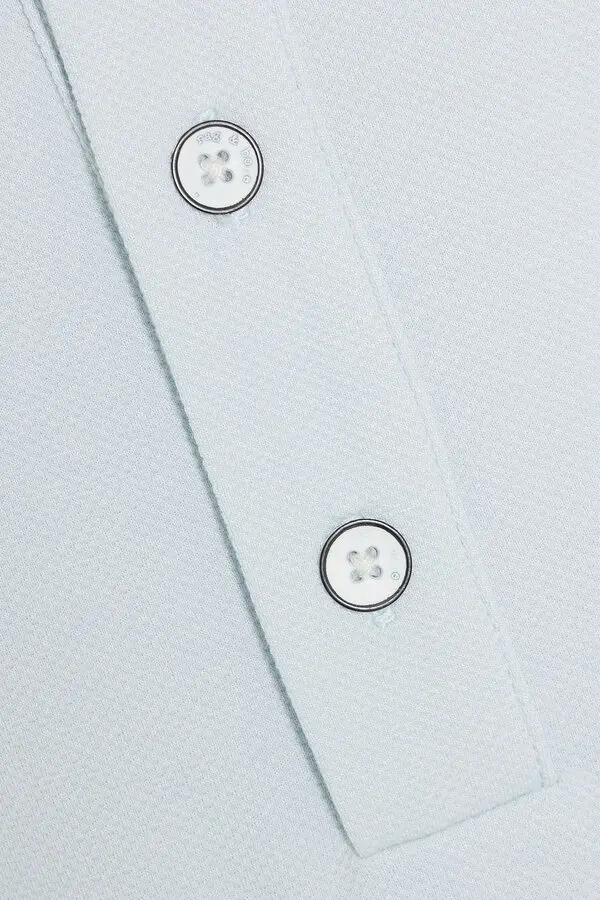 Rag & Bone Piqué Polo Shirt - Light Blue
