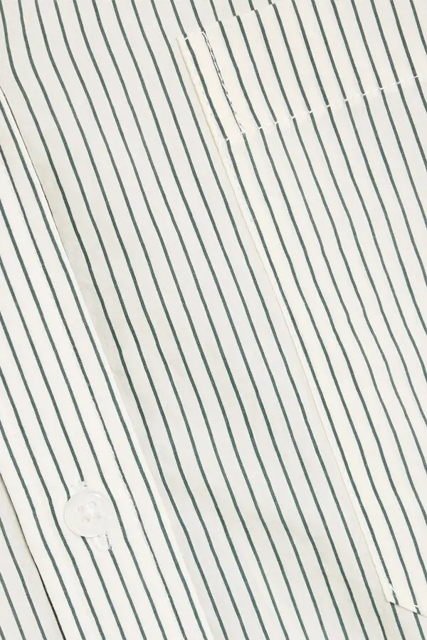 TWP Striped Cotton-blend Poplin Shirt - Ivory