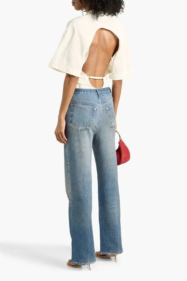 Rag & Bone Miramar Shea Denimeffect Print Straight-leg Pants