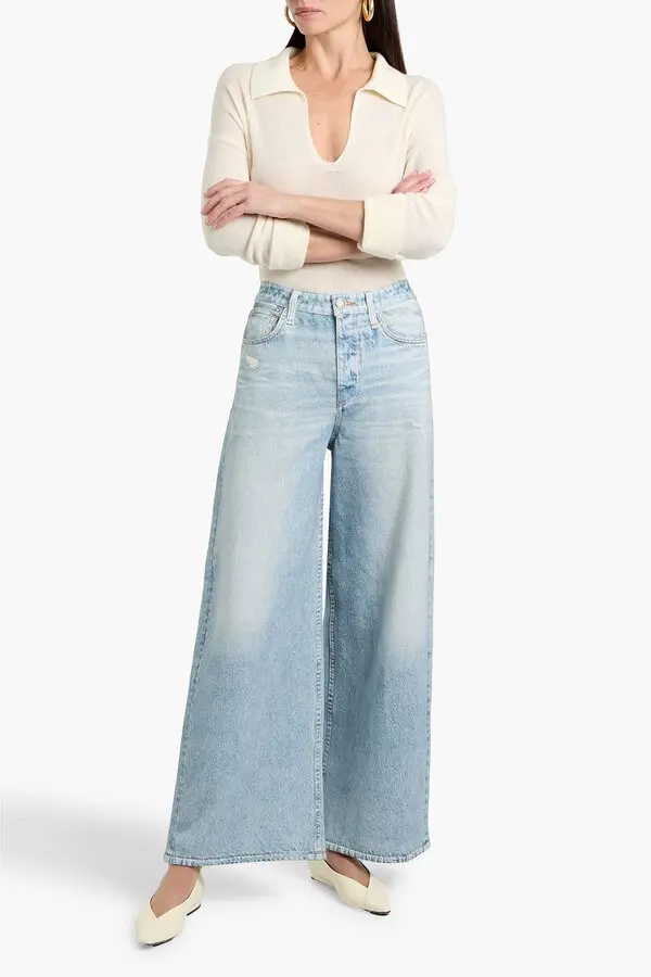 Rag & Bone Miramar Sofie Denim-effect Wide-leg Pants