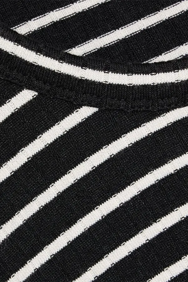 Rag & Bone Striped Ribbed-knit Top
