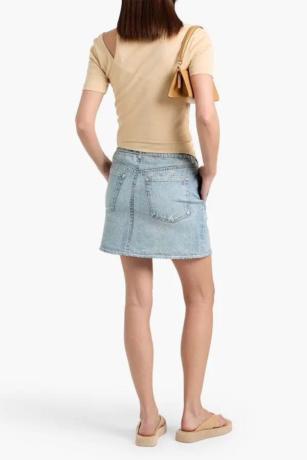 Rag & Bone Miramar Denim-effect Print Mini Skirt
