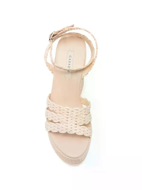 Casadei Woven Wedge Espadrilles