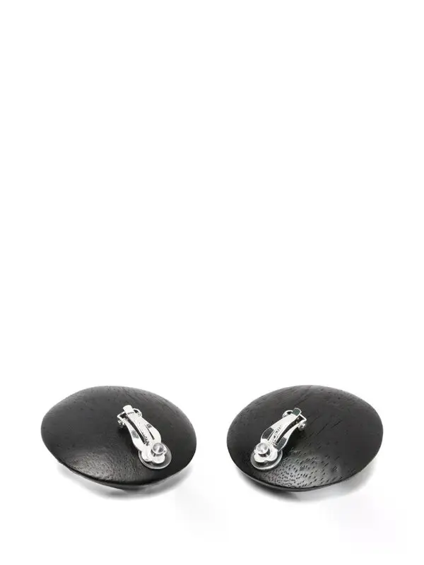 MONIES Sirone Foil-detail Circular Clip-on Earrings