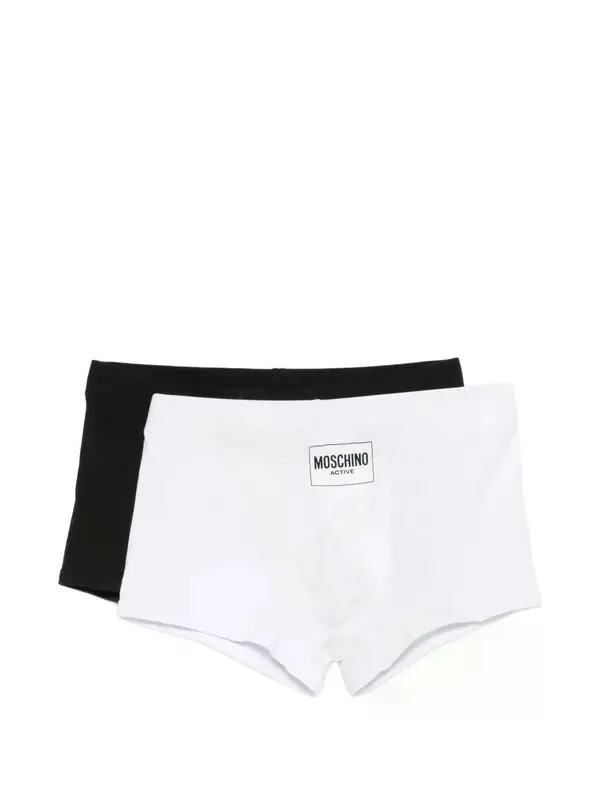 Moschino Logo-patch Boxers - Black