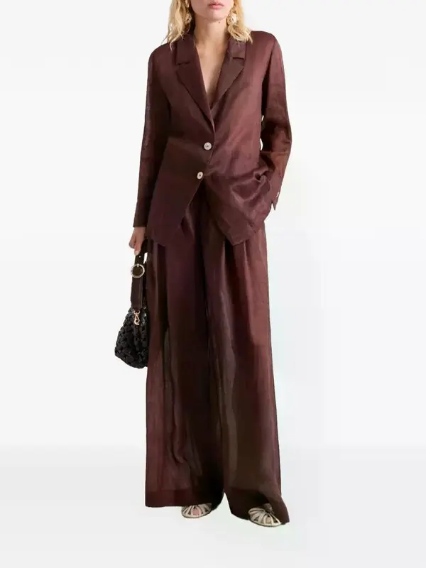 Marella Notched-lapel Ramie Blazer