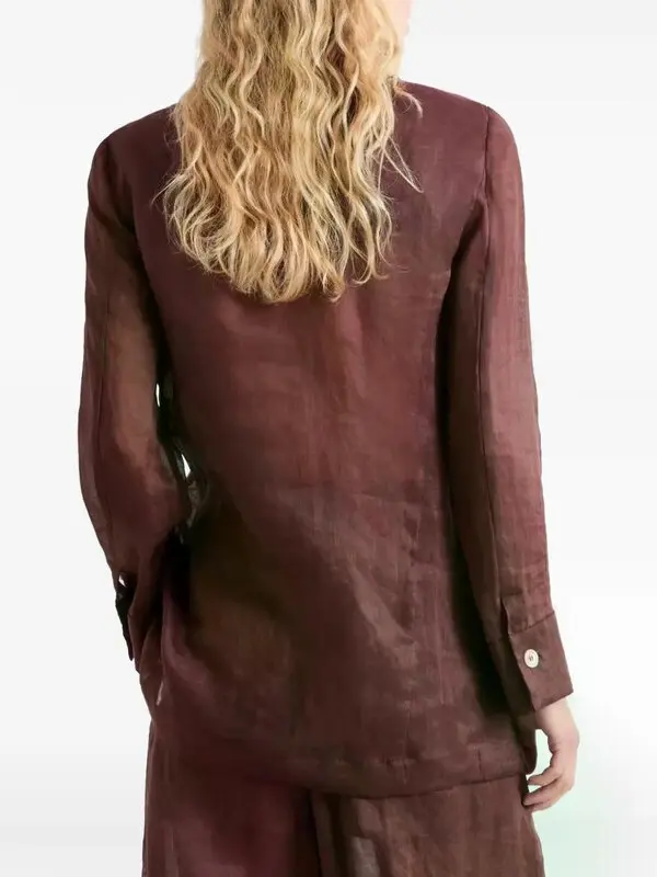 Marella Notched-lapel Ramie Blazer