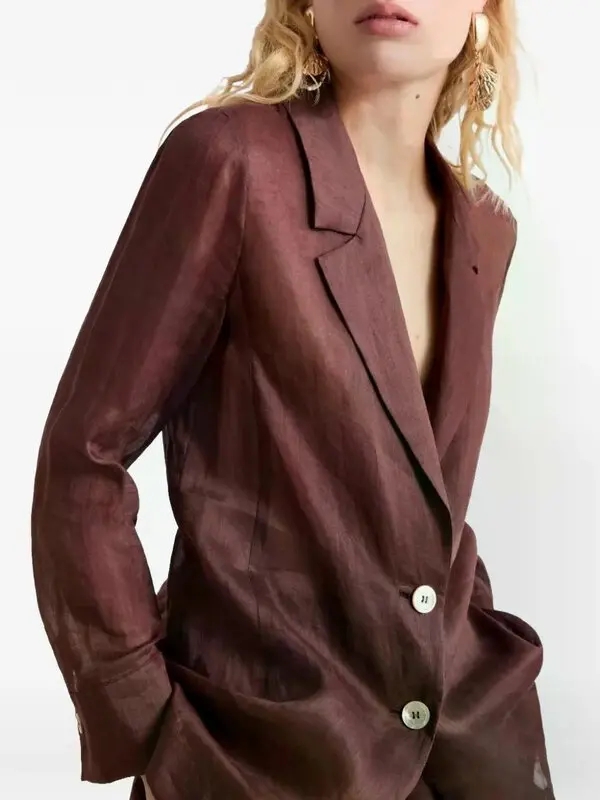 Marella Notched-lapel Ramie Blazer