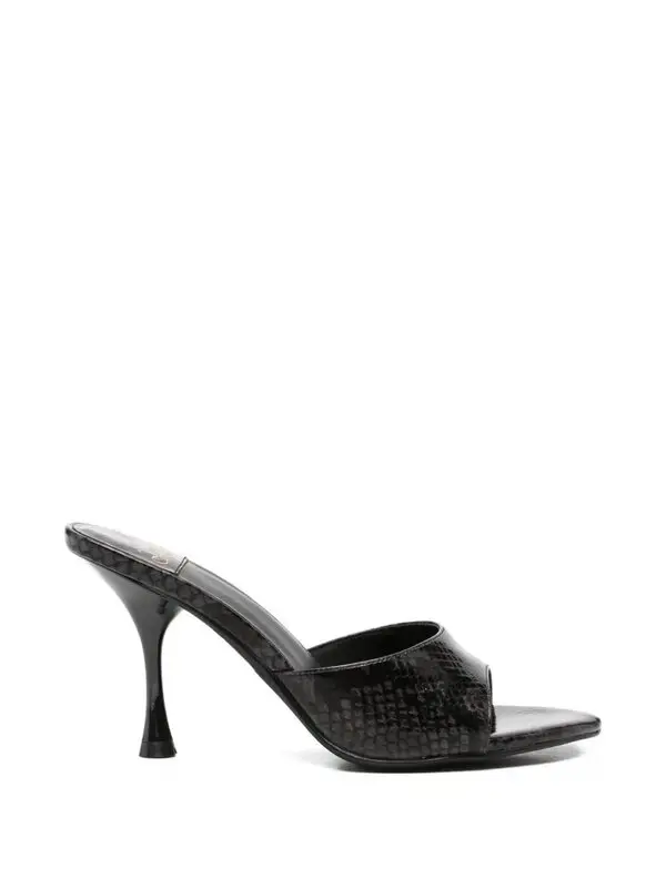 Jeffrey Campbell Agent Snakeskin-effect Sandals - Black