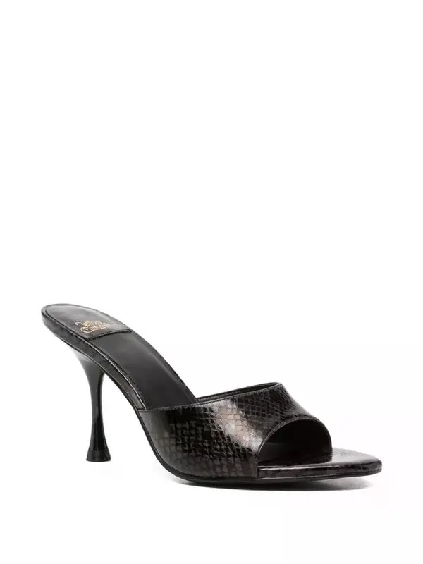 Jeffrey Campbell Agent Snakeskin-effect Sandals - Black