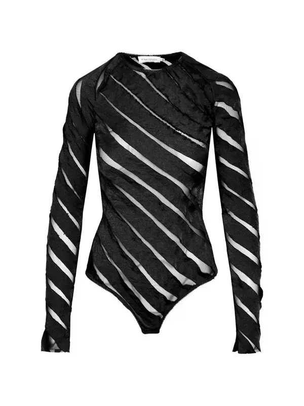 IOANA CIOLACU Spiral Sheer-panel Bodysuit