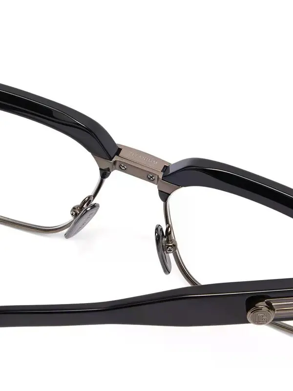 Balmain Square Frame Glasses - Black
