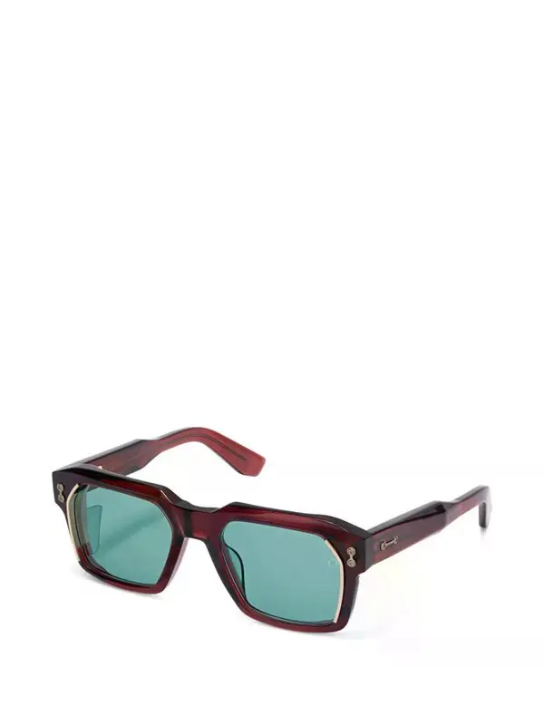 AKONI Geometric-frame Sunglasses - Brown
