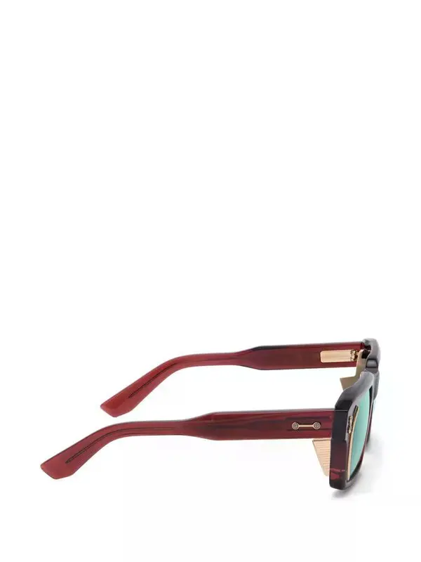 AKONI Geometric-frame Sunglasses - Brown
