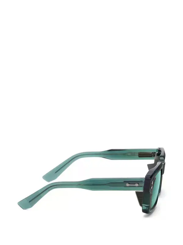 AKONI Pegasus-two Geometric-frame Sunglasses - Green