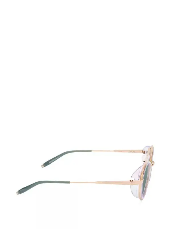 AKONI Astria 12k Round-frame Sunglasses - Gold
