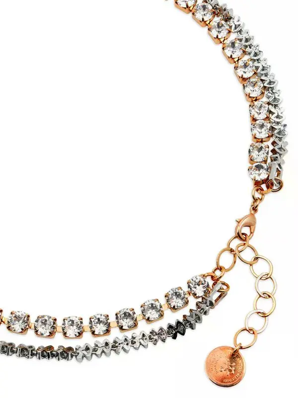 ANTON HEUNIS Crystal Embellished Layered Necklace