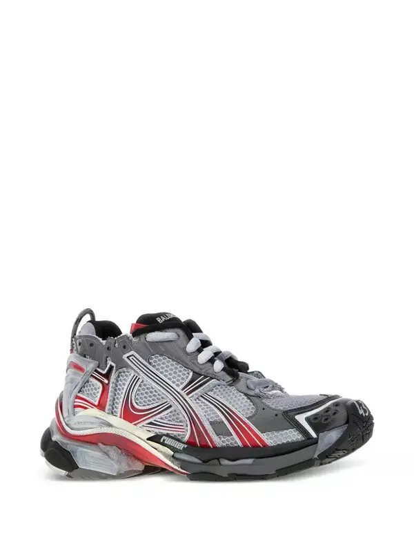 Balenciaga Runner Panelled Mesh Sneakers - Grey