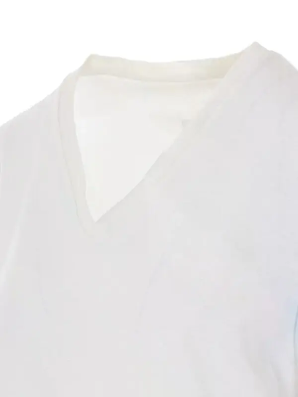 MAISON MARGIELA Floral-print V-neck T-shirt