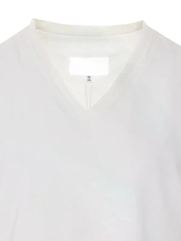 MAISON MARGIELA Floral-print V-neck T-shirt