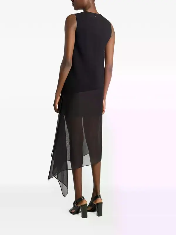 Michael Kors Asymmetric Veiled Midi Dress